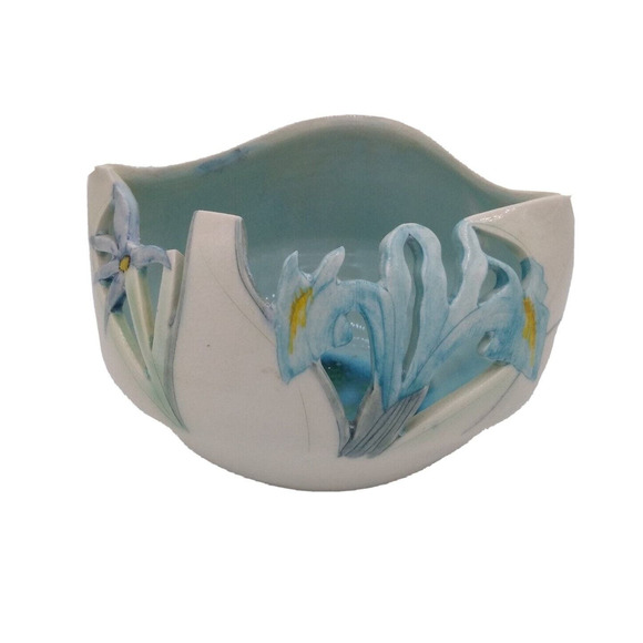 Finn | Accents | Finn Iris Cut Out Pottery Vase Artist Stamped ...